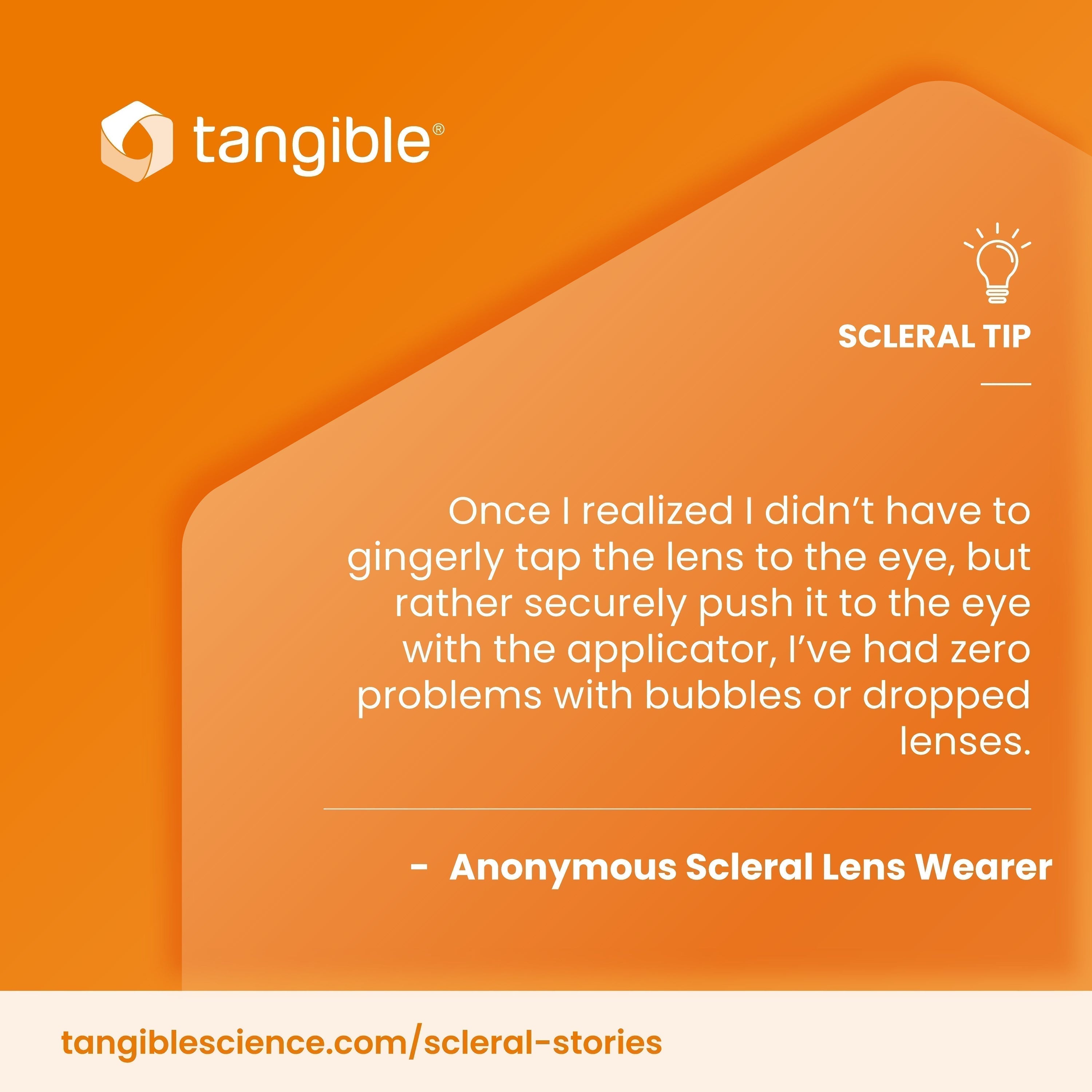 Scleral Lens Tip | Inserting Lens With Applicator – Tangible Science
