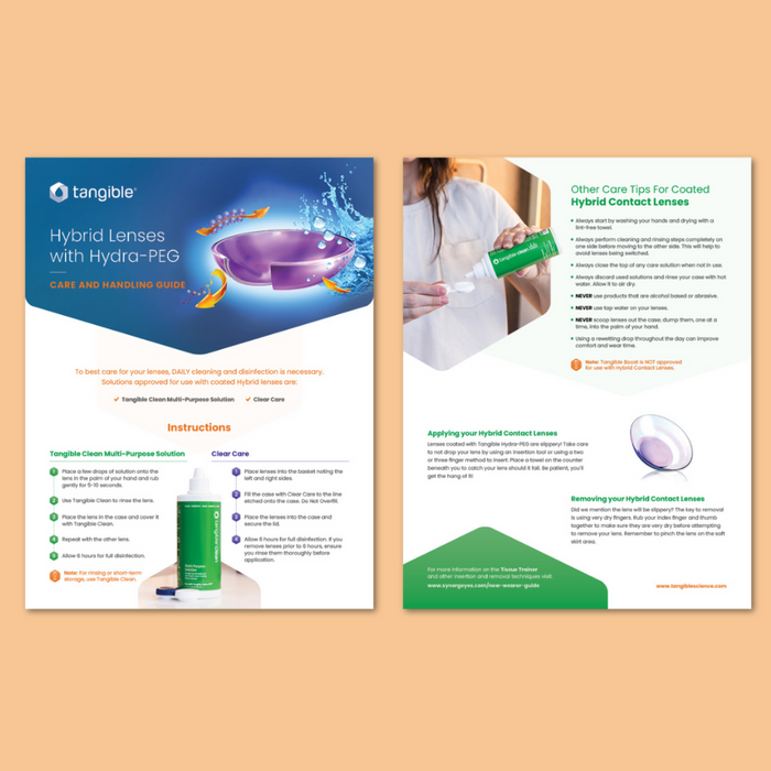 Care Tips for Tangible Hydra-PEG Coated Lenses | Tangible Science